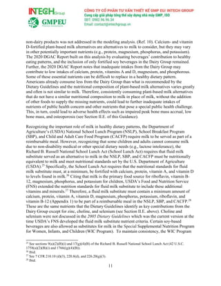 Labeling of Plant-Based Milk Alternatives and Voluntary Nutrient ...