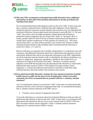 Labeling of Plant-Based Milk Alternatives and Voluntary Nutrient ...