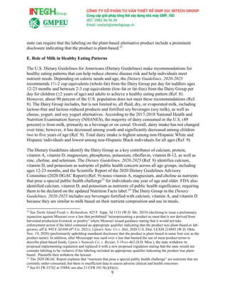 Labeling of Plant-Based Milk Alternatives and Voluntary Nutrient ...