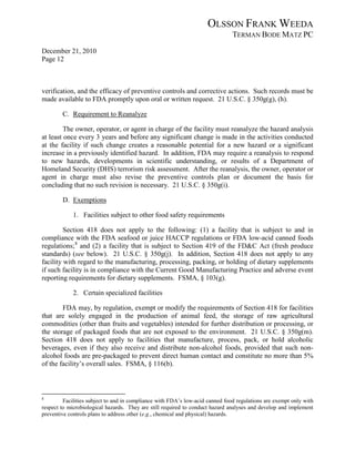 F D A Food Safety Modernization Act | PDF | Business | Business and Finance