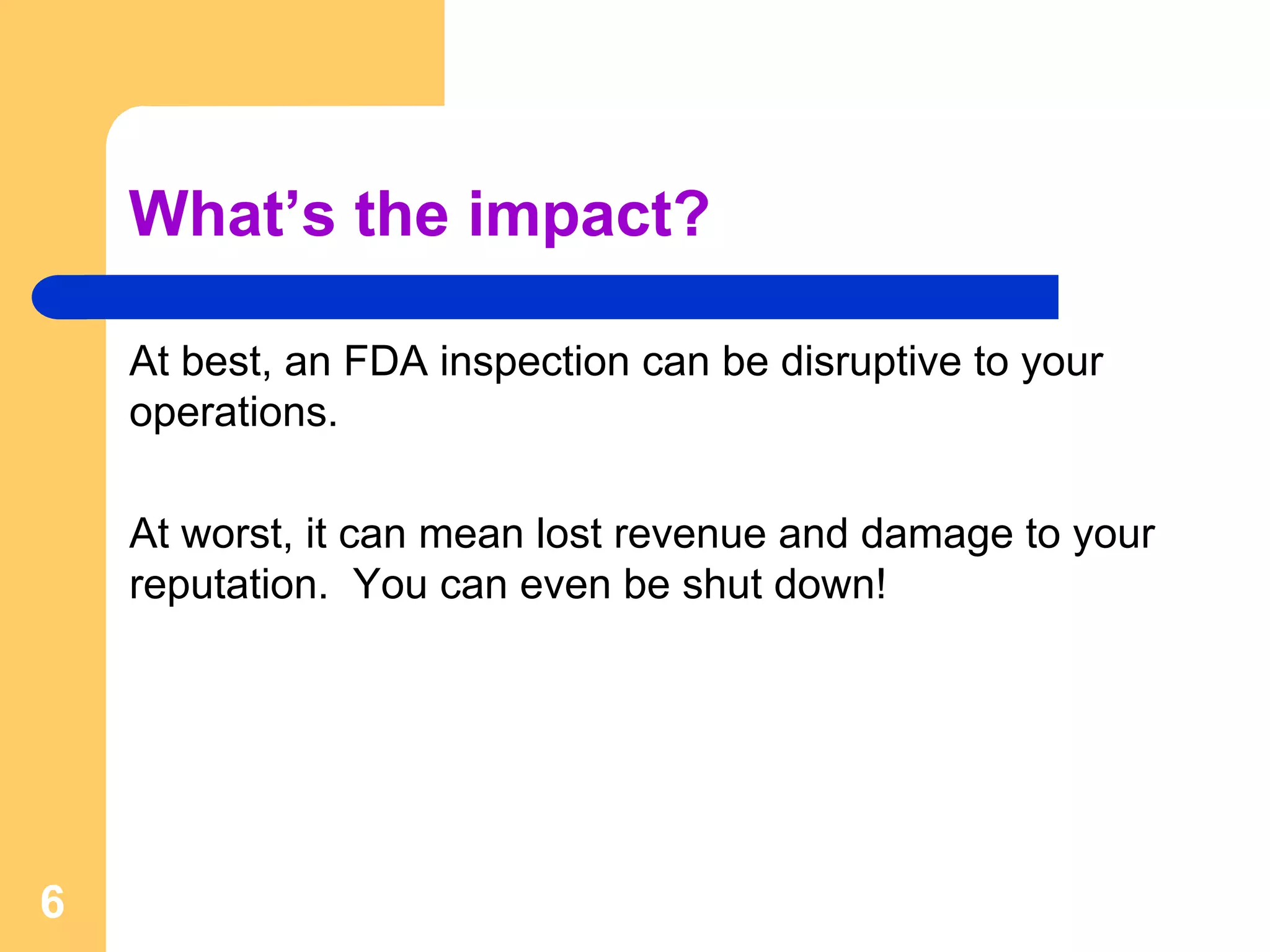 FDA PreApproval Inspection - Part 1 | PDF