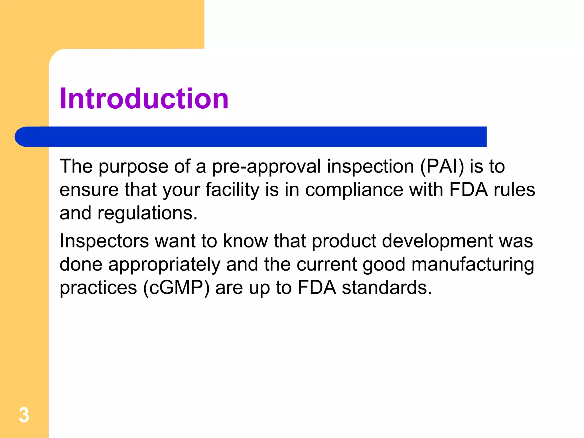 FDA PreApproval Inspection - Part 2 | PDF