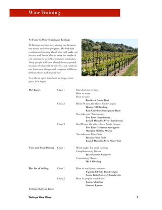 Tastings Wine Program | PDF | Alcoholic Beverages | Food & Drink