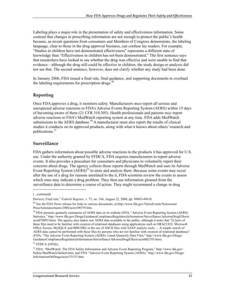 FDA Drug Approval Regulations & Safety | PDF