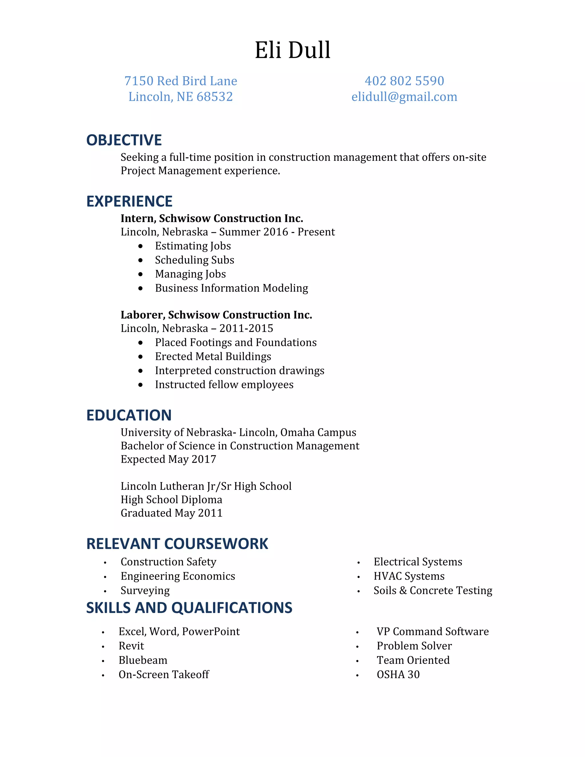 Resume 2016 | PDF