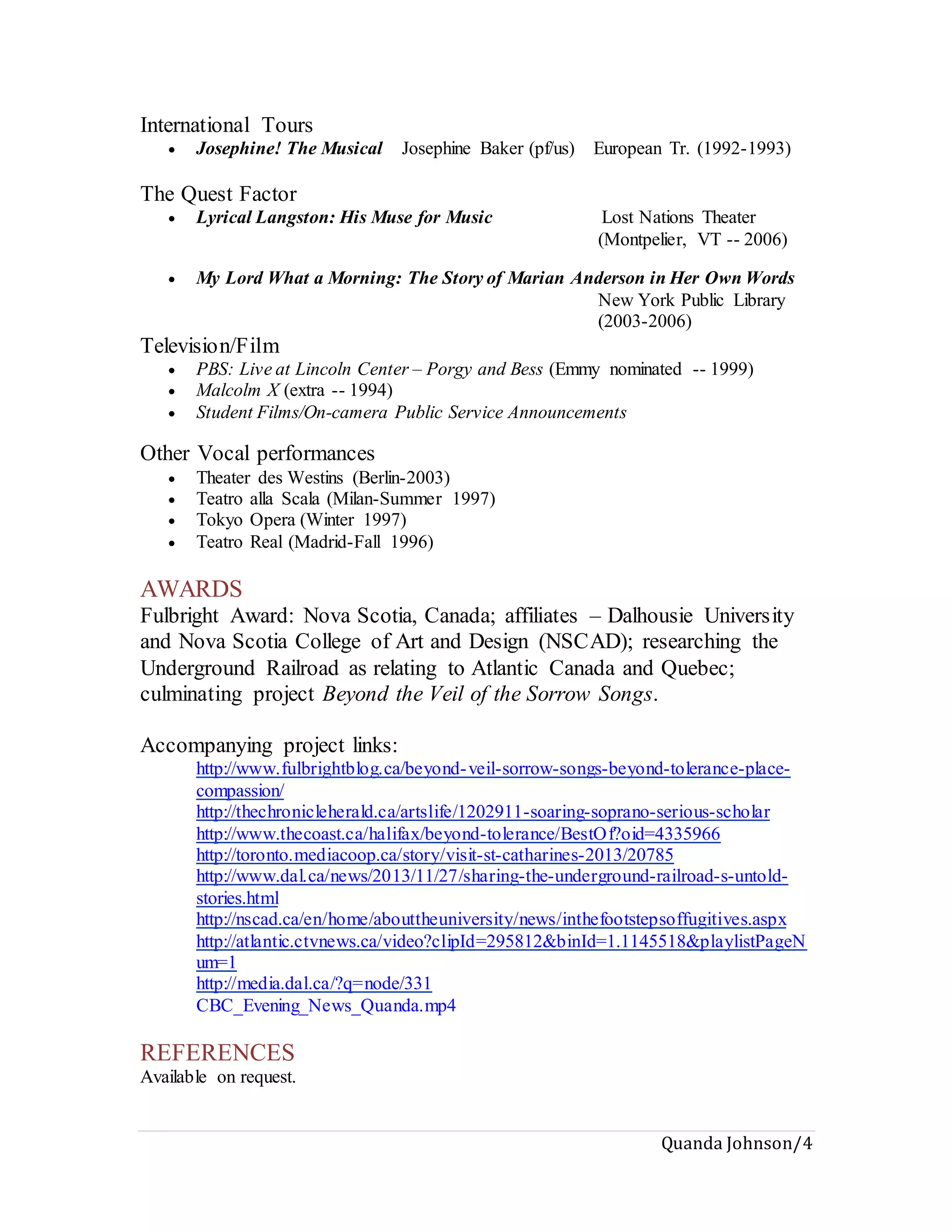 QUANDA JOHNSON - CV | DOCX