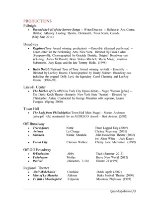 QUANDA JOHNSON - CV | PDF