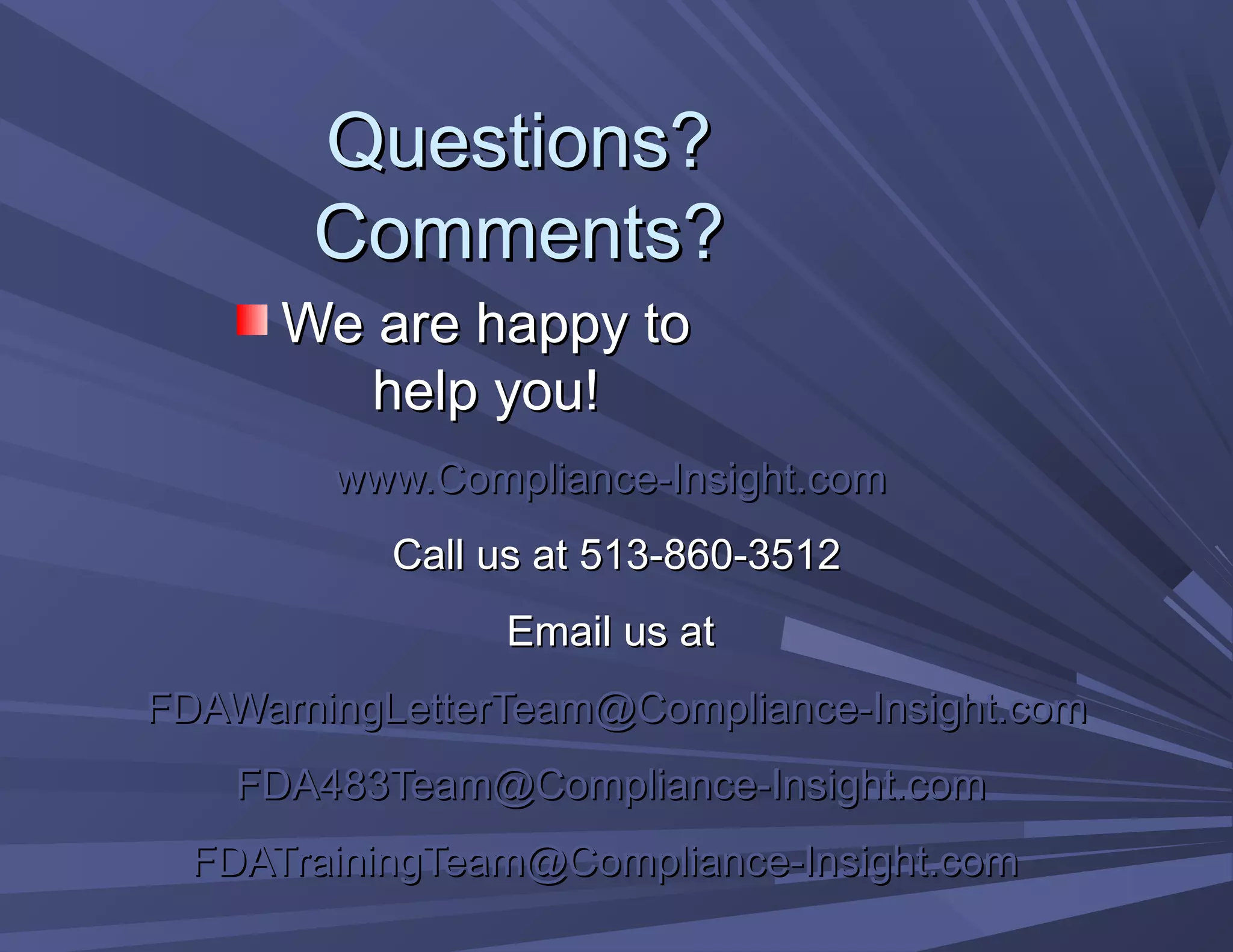 FDA 483 observations in the lab | PPT