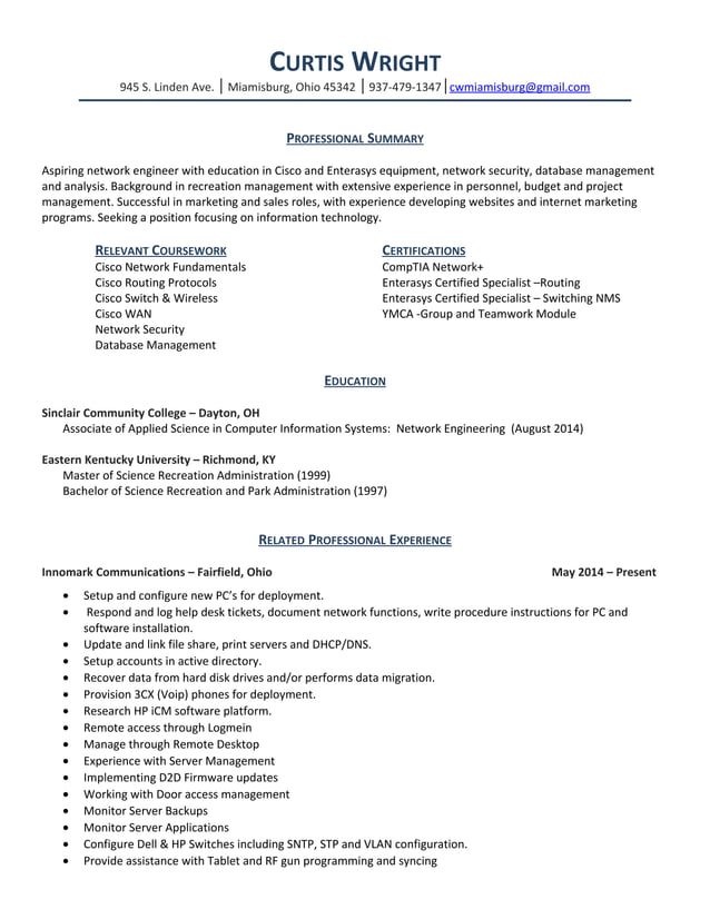 Curtis_Wright_Resume4 | PDF