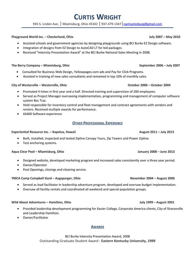 Curtis_Wright_Resume4 | PDF