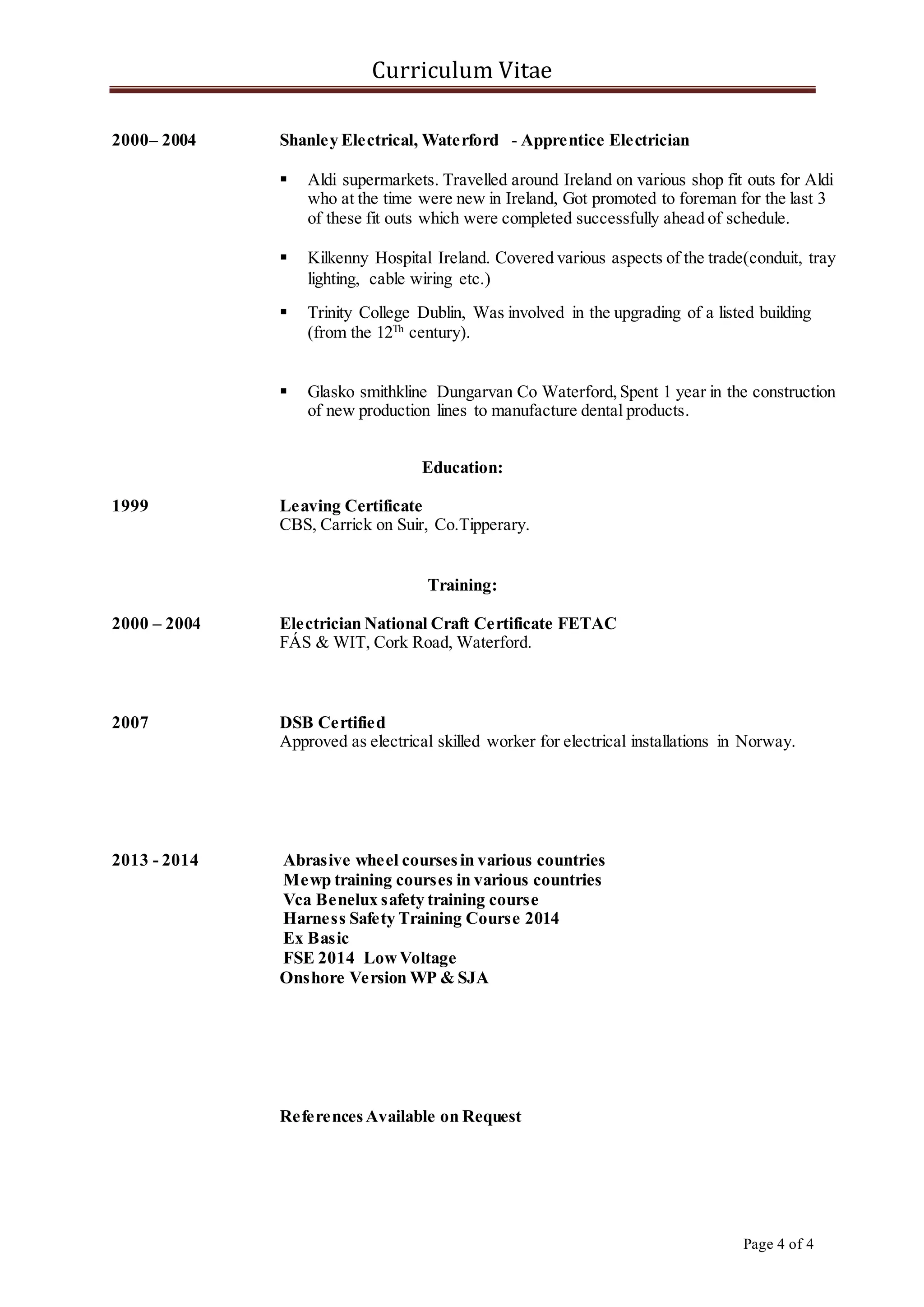 Richard Kirby CV2014 | PDF