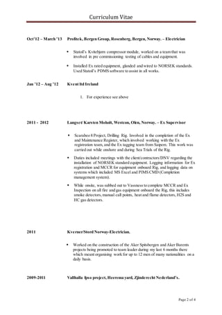Richard Kirby CV2014 | PDF