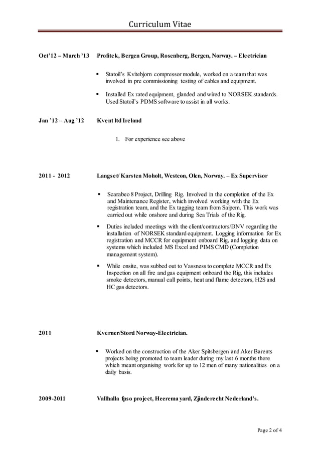 Richard Kirby CV2014 | PDF