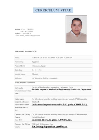 AHMED SOLIMAN.C.V. | PDF