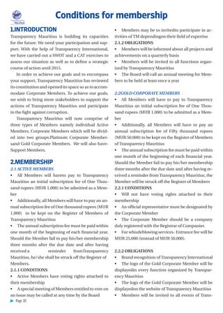 Transparency Mauritius Executive Summary | PDF