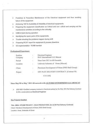 PDO APPROVED CV OF PARTHASARATHY QCI- ELECTRICAL | PDF
