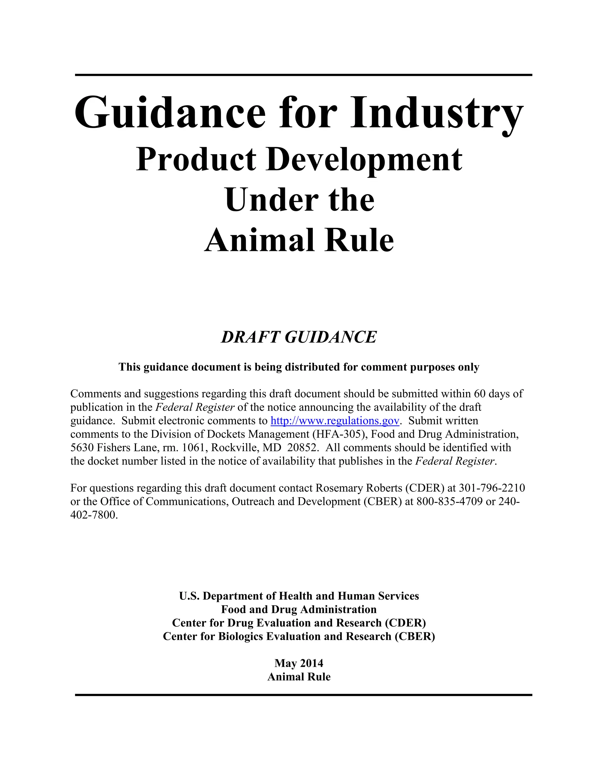 FDA Animals Testing | PDF