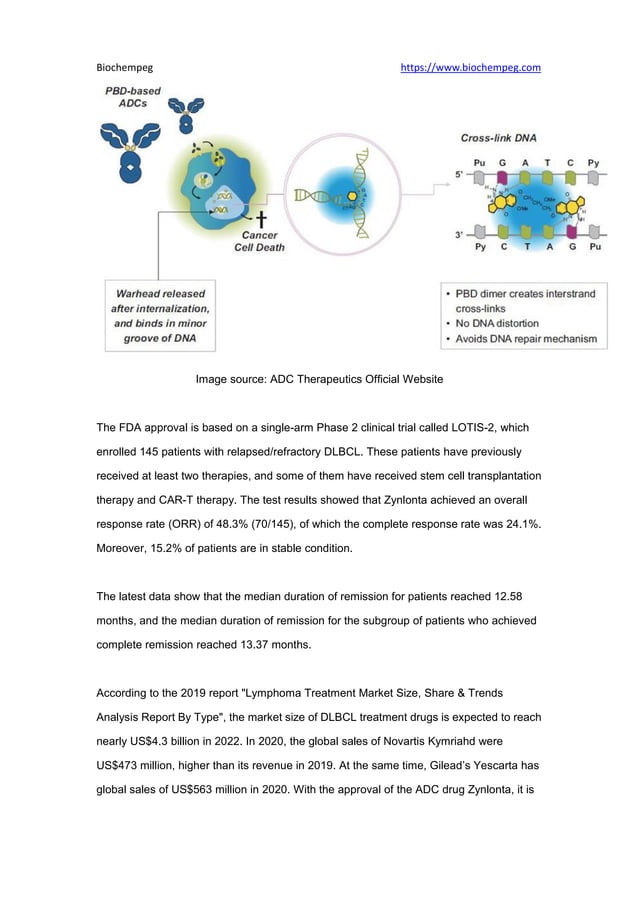 Fda approval of zynlonta(loncastuximab tesirine lpyl) - first cd19 ...