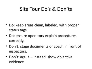 FDA Audit Preparation for GMP inspections | PPTX