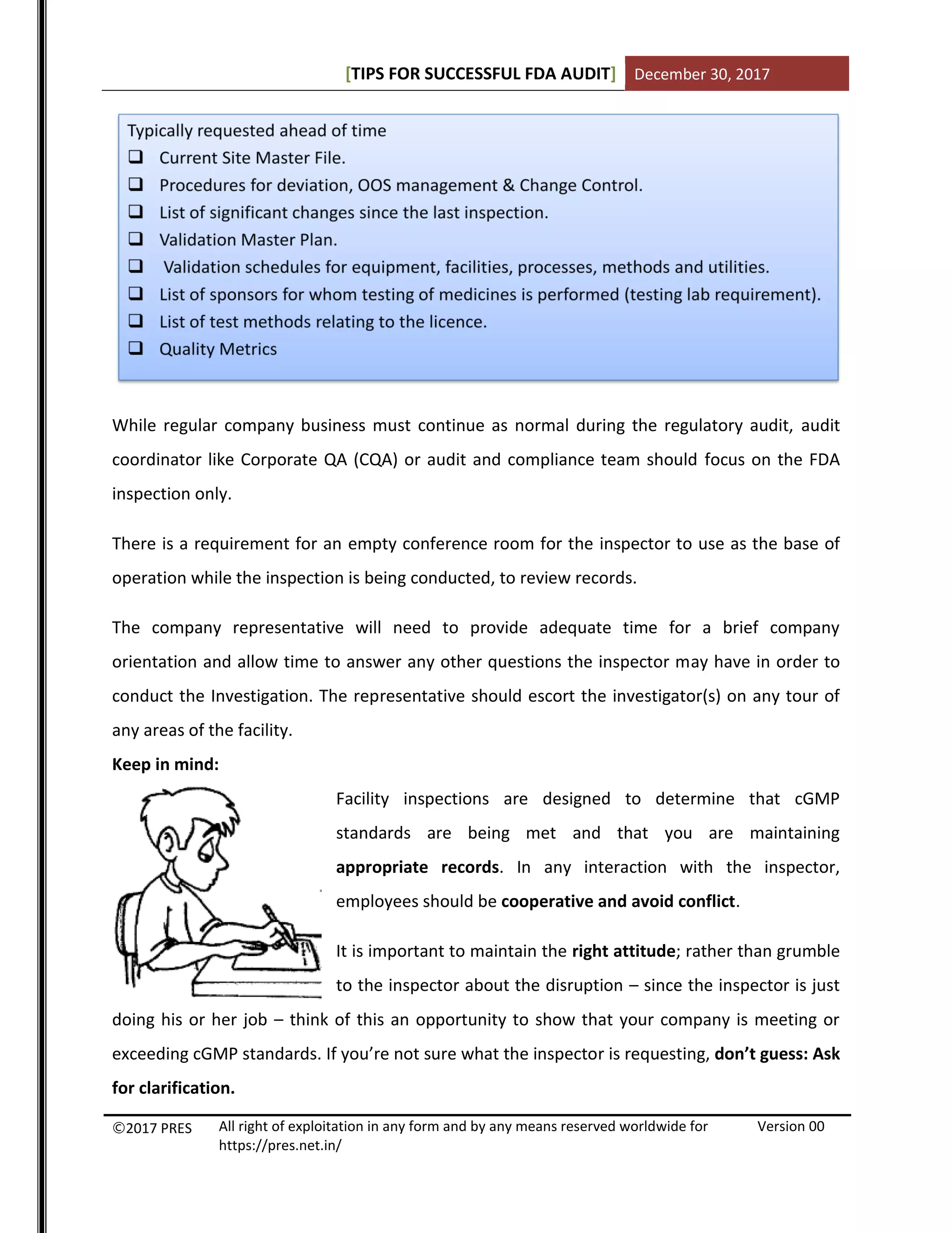 FDA audit readiness | PDF