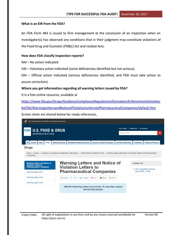 FDA audit readiness | PDF