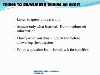 FDA Audit - The Do and Don't List | PPTX