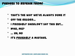 FDA Audit - The Do and Don't List | PPTX