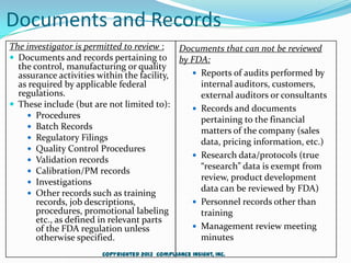FDA Audit - The Do and Don't List | PPTX