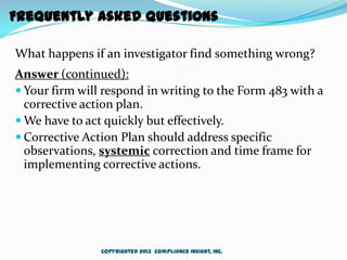 FDA Audit - The Do and Don't List | PPTX