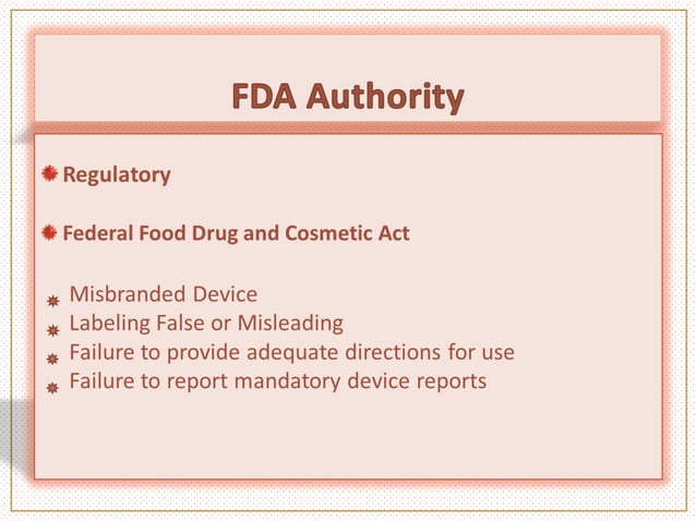 Fda Audits On Devices | PPT | Business | Business and Finance