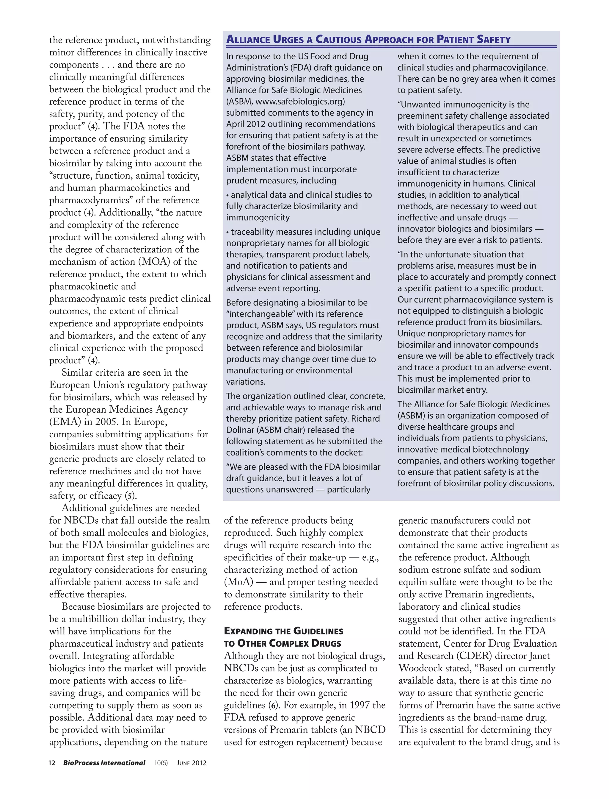 Fda biosimilar guidelines review | PDF