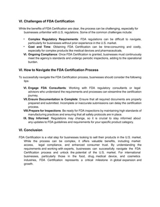 Organizations Can Apply for FDA Certification | PPT