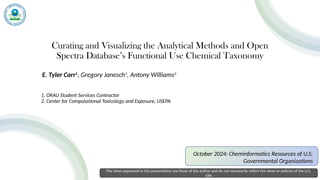Curating and Visualizing the Analytical Methods and Open Spectra Database's Functional Use ...