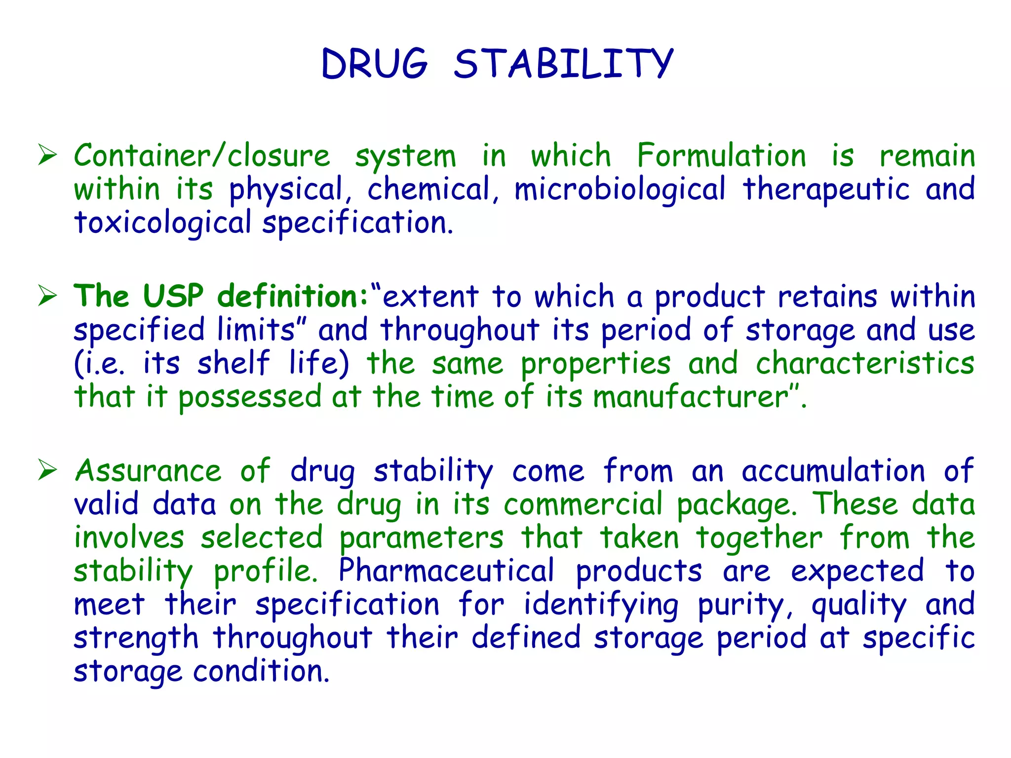 FDA container closure system & drug stability saurav anand 23 iip | PPSX