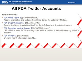FDA Digital Communication Efforts | PPT