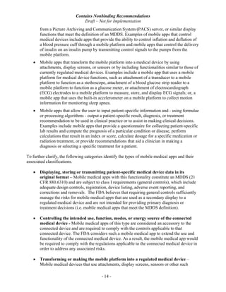 FDA Draft Guidance for Industry and Food and Drug Administration Staff ...