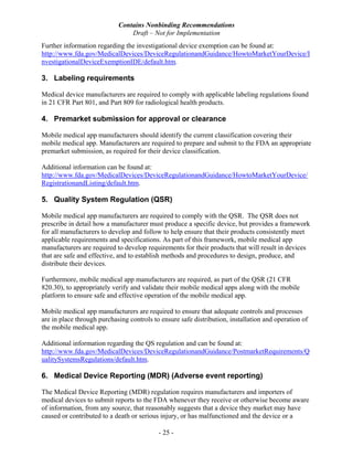 FDA Draft Guidance for Industry and Food and Drug Administration Staff ...