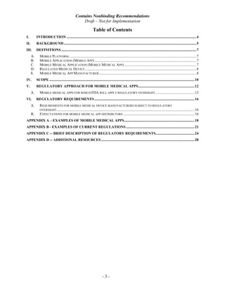 FDA Draft Guidance for Industry and Food and Drug Administration Staff ...