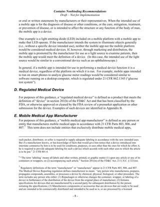 FDA Draft Guidance for Industry and Food and Drug Administration Staff ...