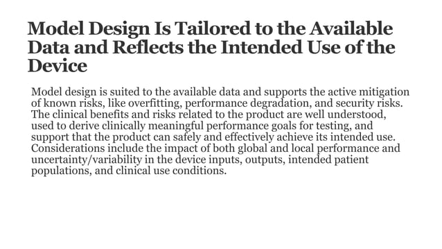 FDA Good Machine Learning Practices | PPTX