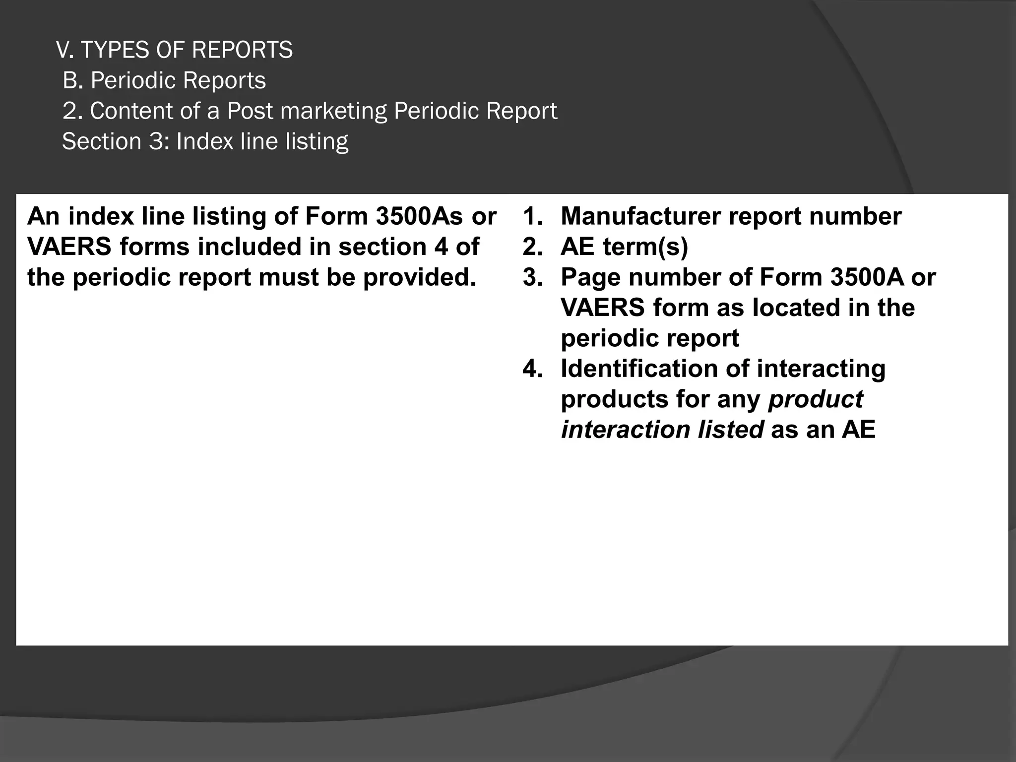 Fda guidance for pharmaceutical post marketing reporting professor ...