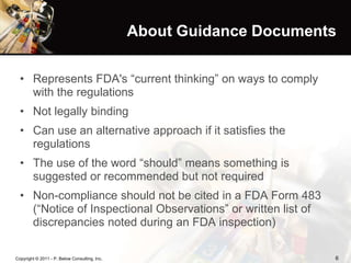 Compliance with the FDA Guidances on Investigator Responsibilities and ...