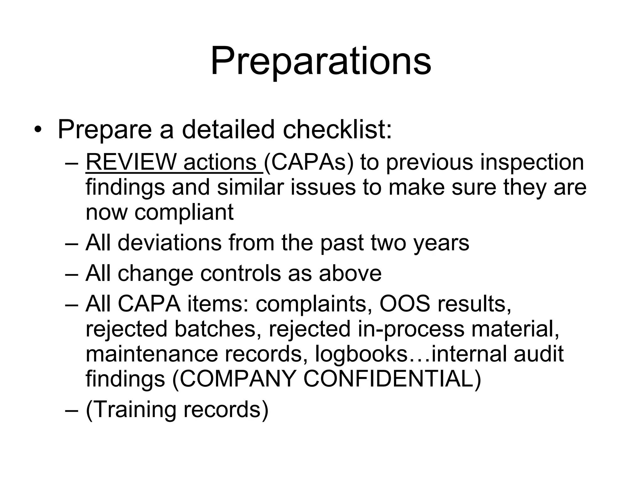 FDA Inspection | PDF