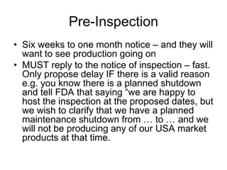 FDA Inspection | PDF