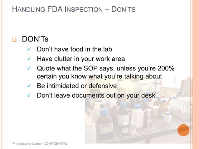 FDA Inspection Readiness.pptx | Recalls | Consumer Issues