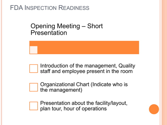 FDA Inspection Readiness.pptx | Recalls | Consumer Issues