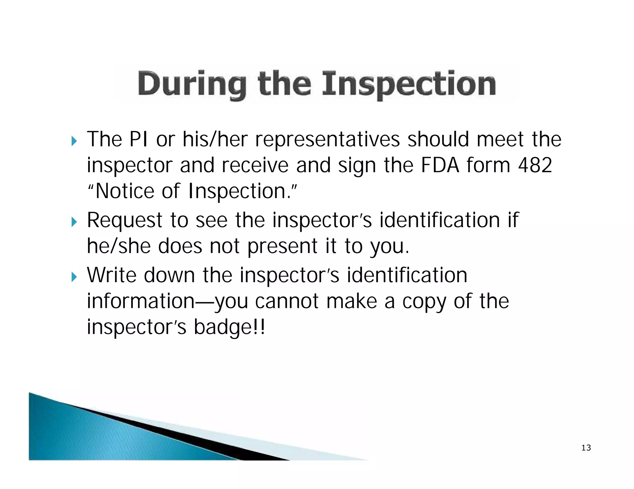 FDA Inspections ( How to Survive an FDA Inspection).ppt
