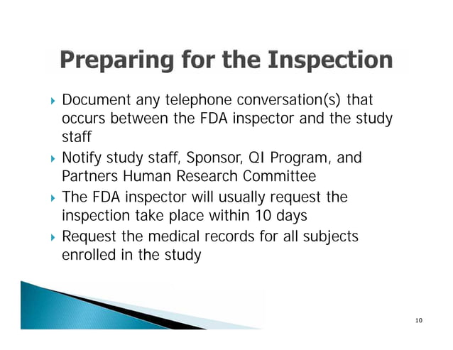 FDA Inspections ( How to Survive an FDA Inspection).ppt