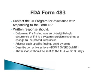 FDA Inspections ( How to Survive an FDA Inspection).ppt