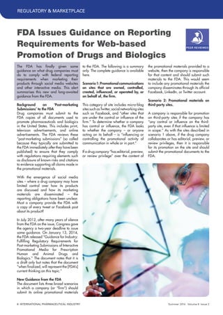 Fda issues guidance on reporting requirements for web based promotion ...